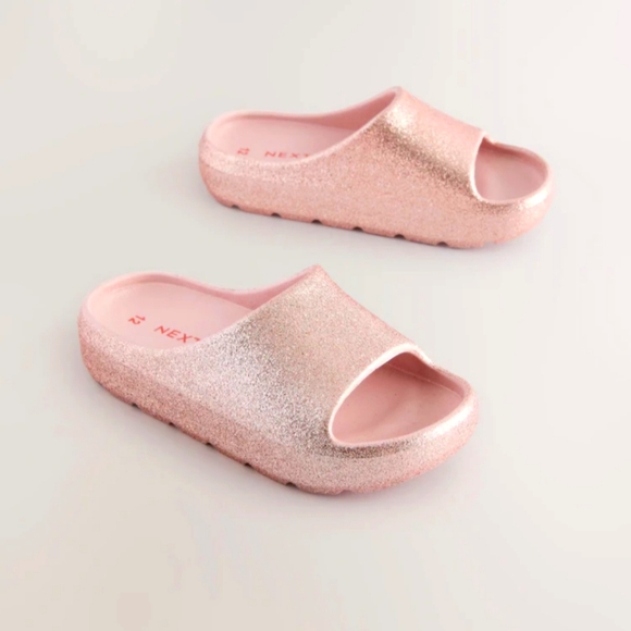 next | Shoes | Womens Pink Glitter Slides | Poshmark